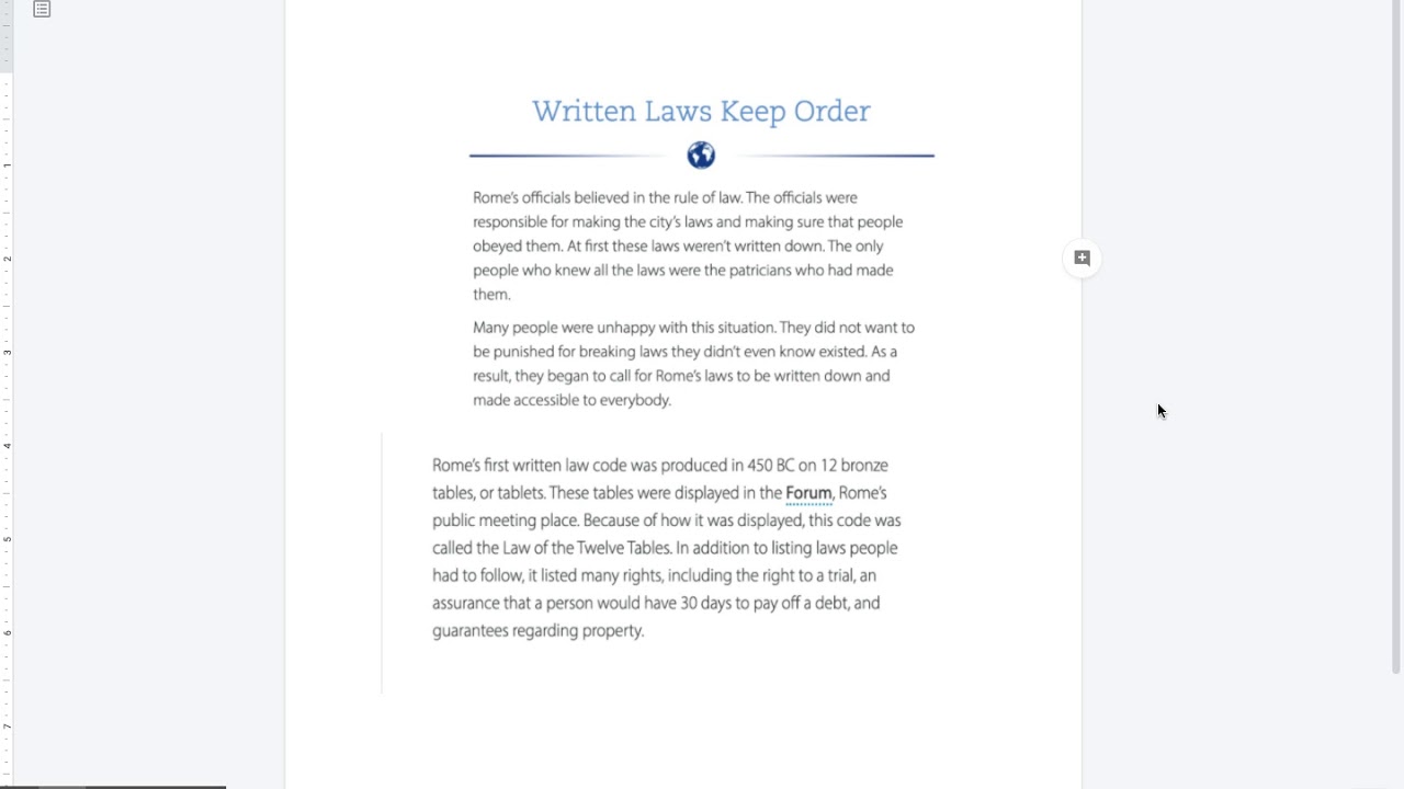 Written Laws Keep Order - YouTube