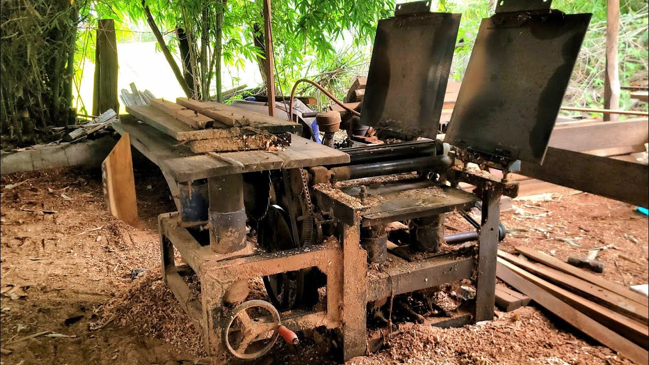 Woodworking Project.This woodworking machine was put to use again when it was old. - YouTube