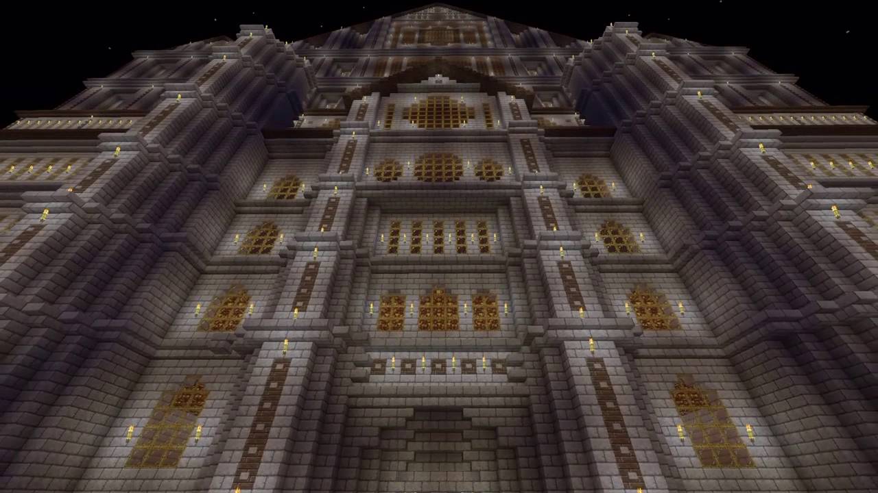 Minecraft Castle (Night Time View) - YouTube
