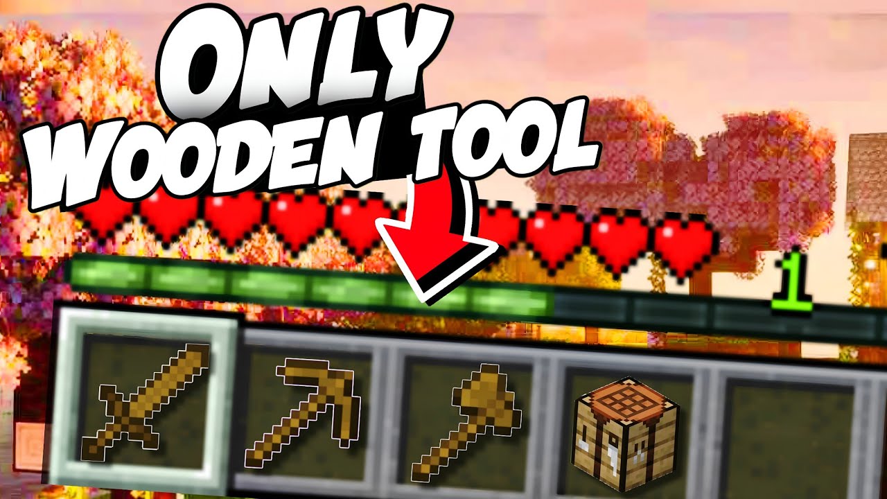 Beating Minecraft with Only Wooden Tools! - YouTube