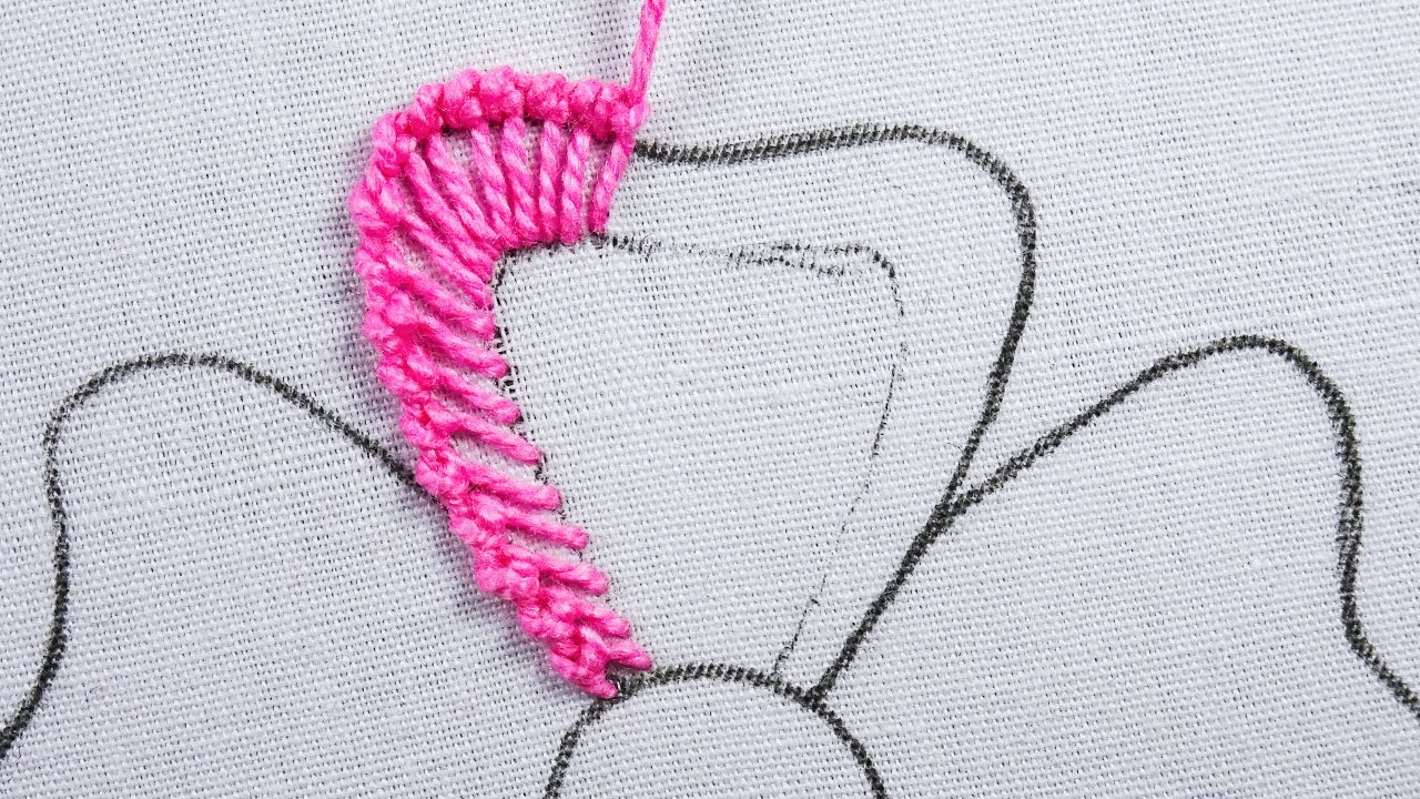 New hand embroidery buttonhole knotted chain stitch gorgeous flower ...
