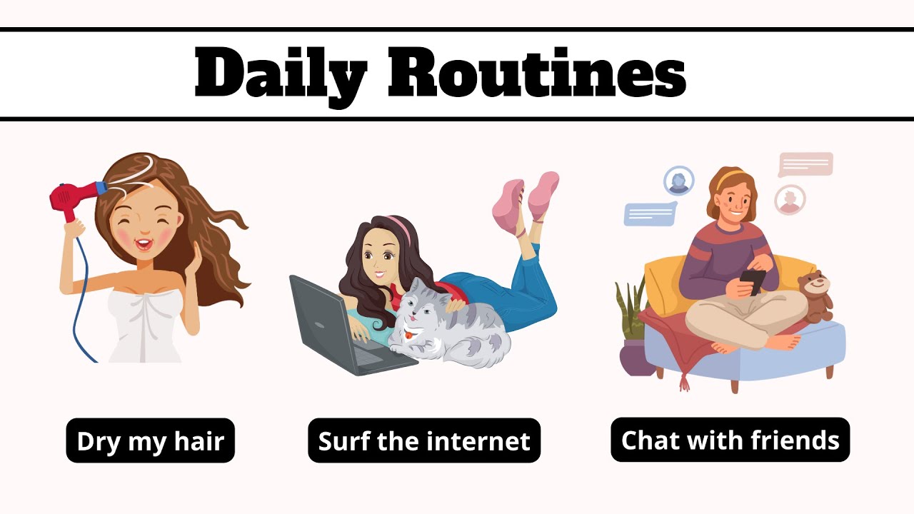 20+ Daily Routines (Part 2) | Phrasal Verbs | Listen and Practice - YouTube