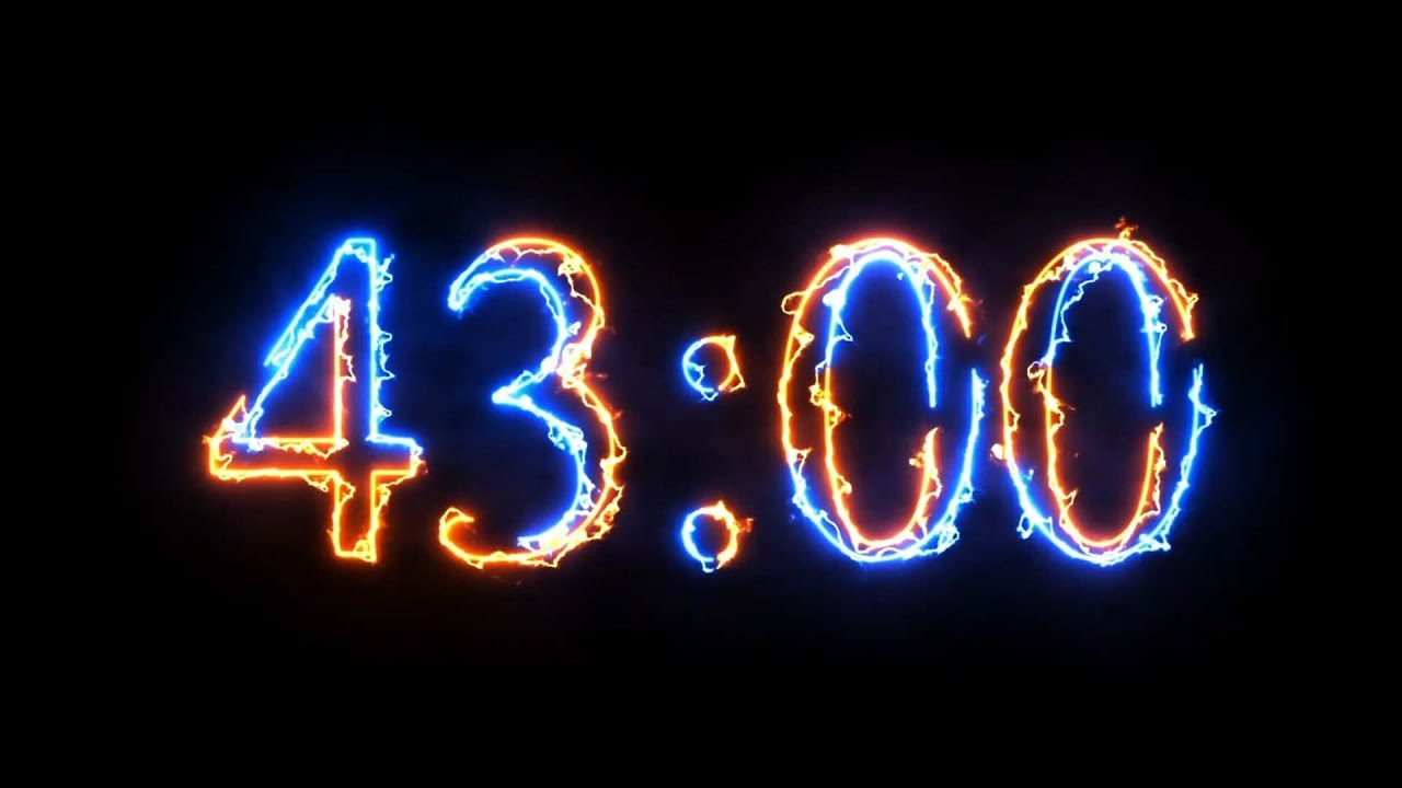 43 Minute Timer - 2580 seconds Timer - Clean & Simple [ELECTRIC] - YouTube