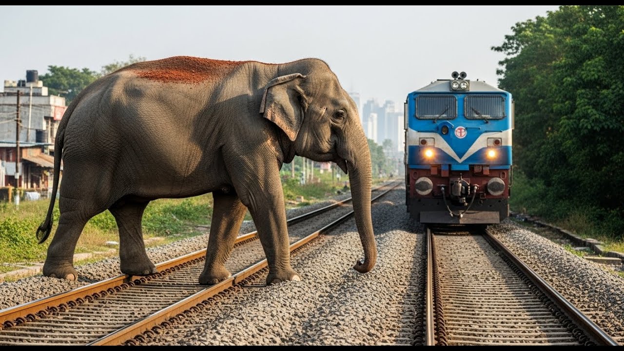 Tragic! 40 Shocking Moments When Animals Collided with Trains - YouTube