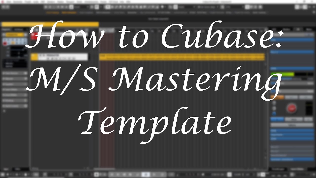 How to Cubase: Mastering Template für Mitte/Seiten Bearbeitung - YouTube