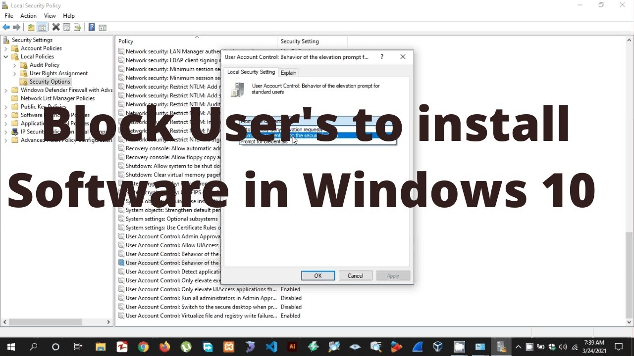 How To Block Users From Installing Software On Your Windows Computer Block Everyone Youtube