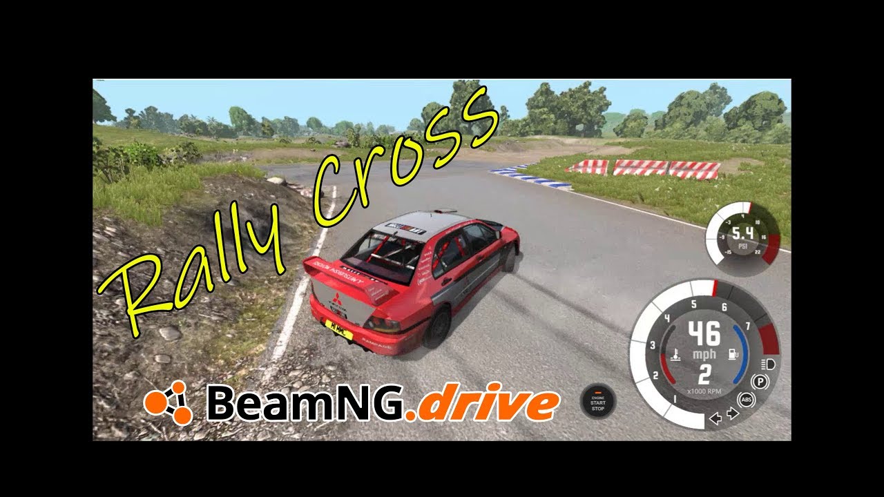 BeamNG Rally Cross Testing some vehicles on the Industrial Map - YouTube