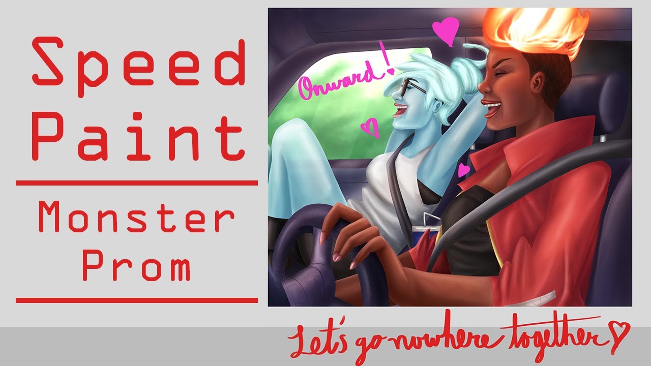 【SPEEDPAINT】Monster Prom - Polly and Amira (DTIYS) - YouTube