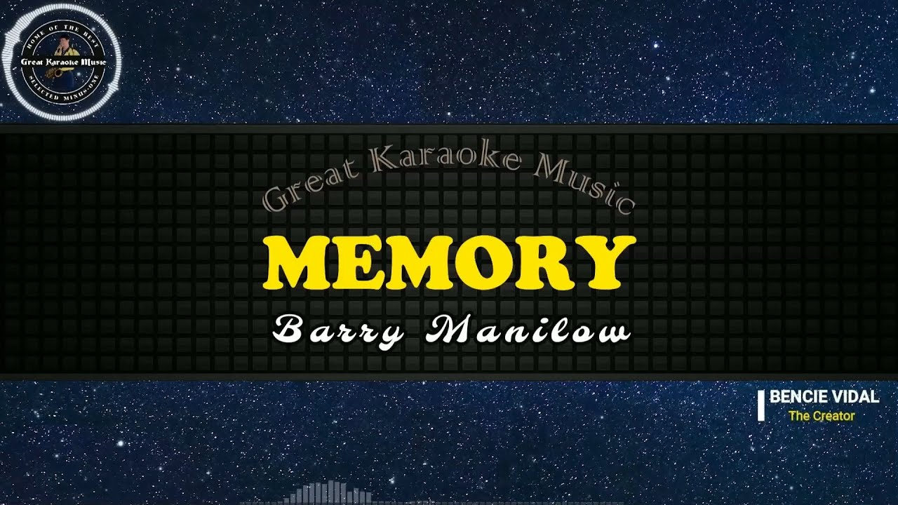 Memory (KARAOKE) Barry Manilow - YouTube