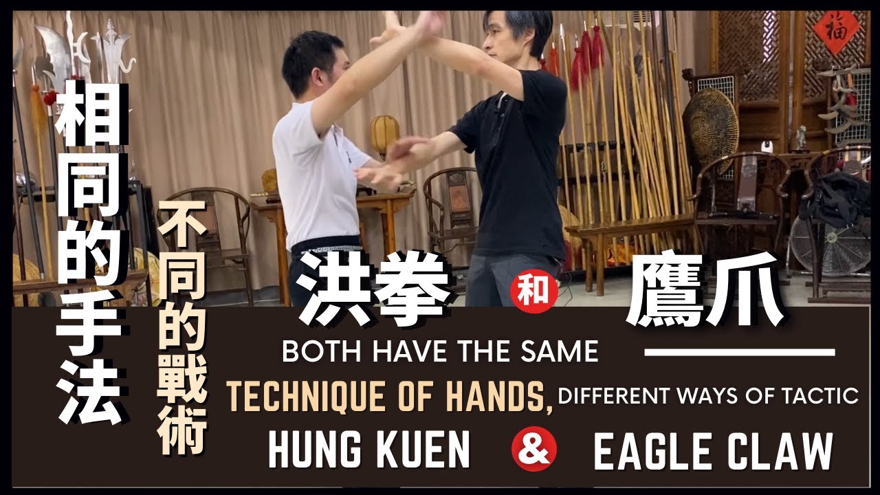 洪拳和鷹爪相同手法 不同戰術Hung Kuen & Eagle Claw have the Same Technique of hands ...