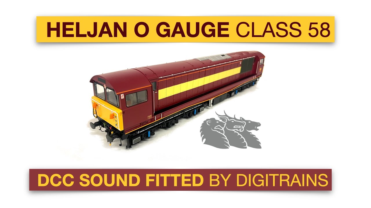 Heljan O Gauge Class 58 DCC Sound Fitted By Digitrains (Very LOUD!) - YouTube