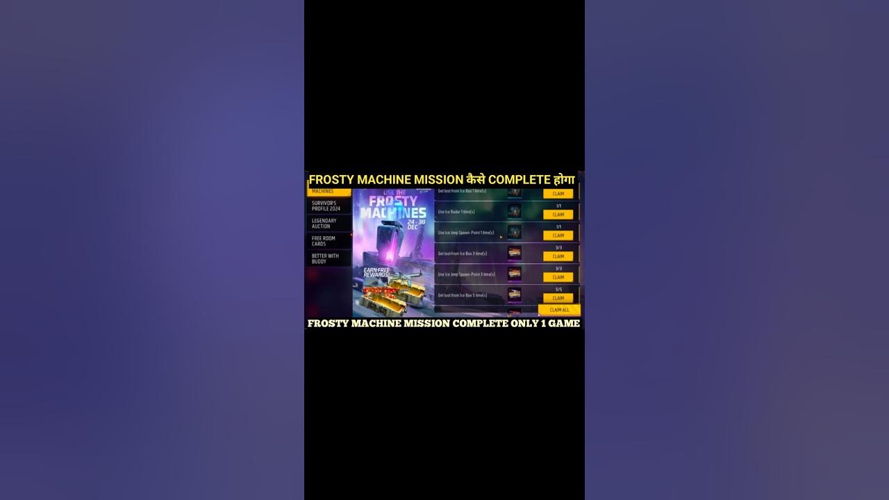 HOW TO USE FROSTY MACHINES IN FREE FIRE😍 // GET LOOT BOX FROM ICE BOX 1 TIMES RADAR JEEP SPAWN ...