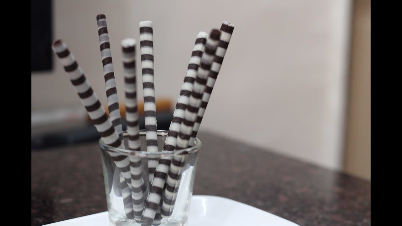 How to make chocolate designs @home - chocolate cigarettes - part 4 ...