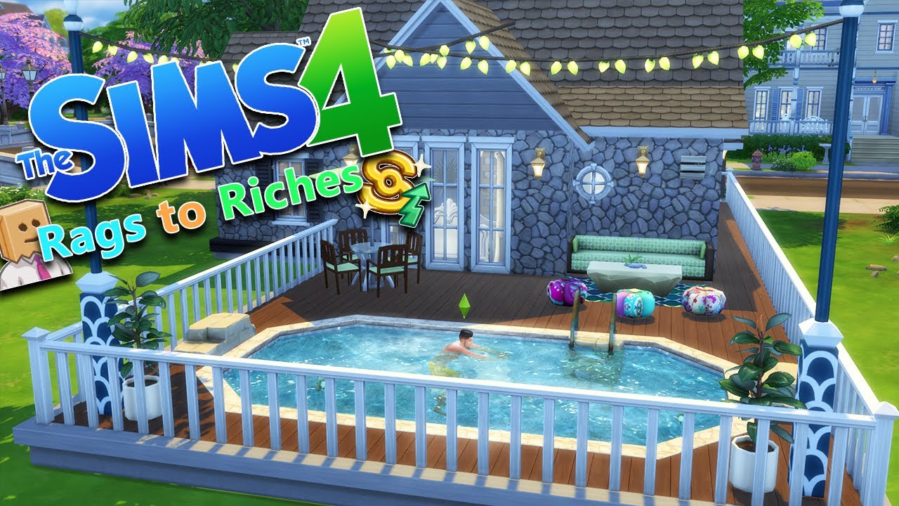 BACKYARD MAKEOVER | The Sims 4 Rags to Riches Ep.21 - YouTube