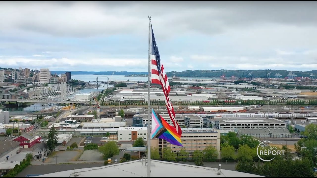 Tacoma Pride Flag Raising - Tacoma Report - July 12, 2024 - YouTube