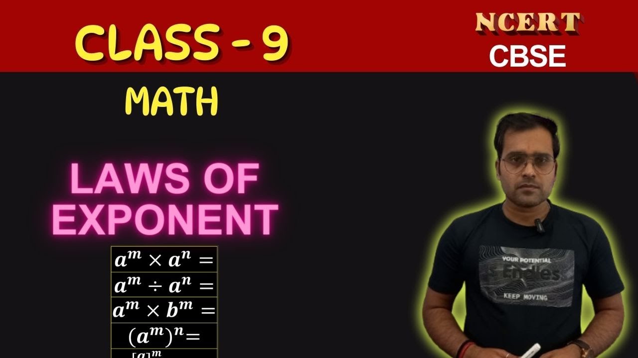 Class 9, Math- Laws of exponent, NCERT, - YouTube