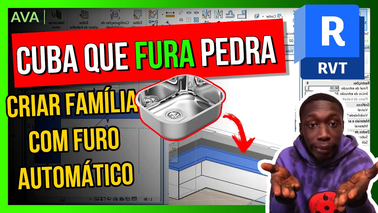 família de CUBA com furo automático no #Revit - Guia Completo! #curso # ...