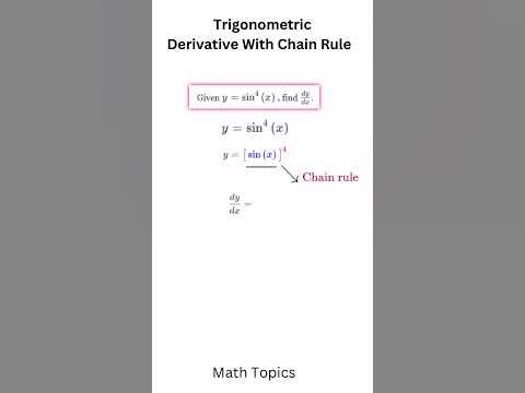 Trigonometry Derivative with Chain Rule #maths #matematicas #calculus ...