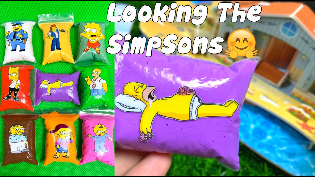 The Simpsons - Looking for The Simpsons with clay bag || Satisfying ...