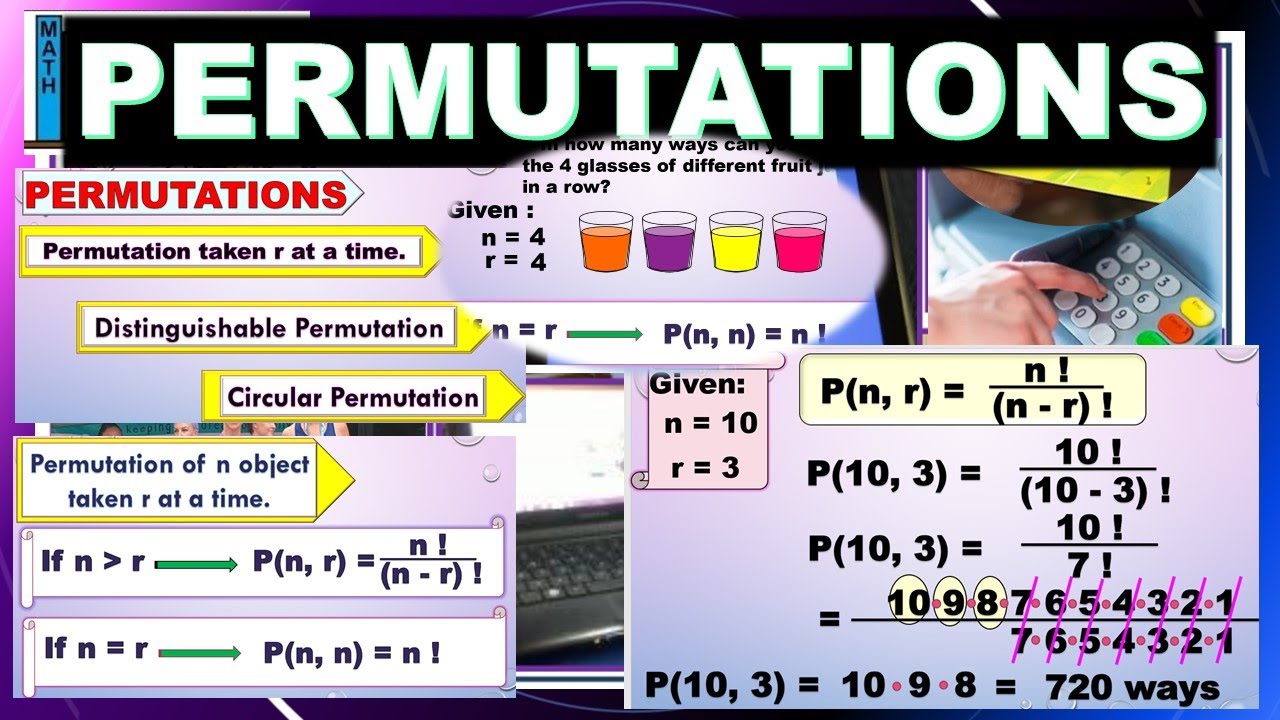 Permutations, (Taken r, taken all, distinguishable, circular) - YouTube