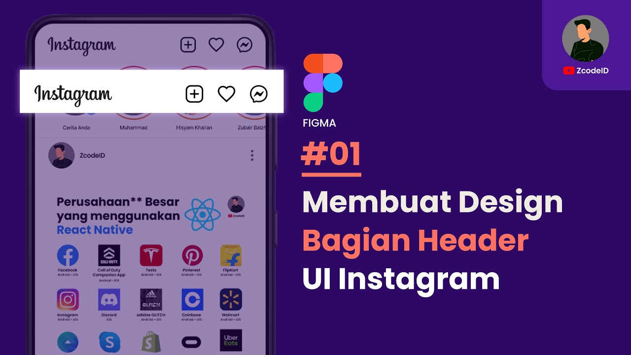 #01 Disain Header - Figma UI Instagram - YouTube