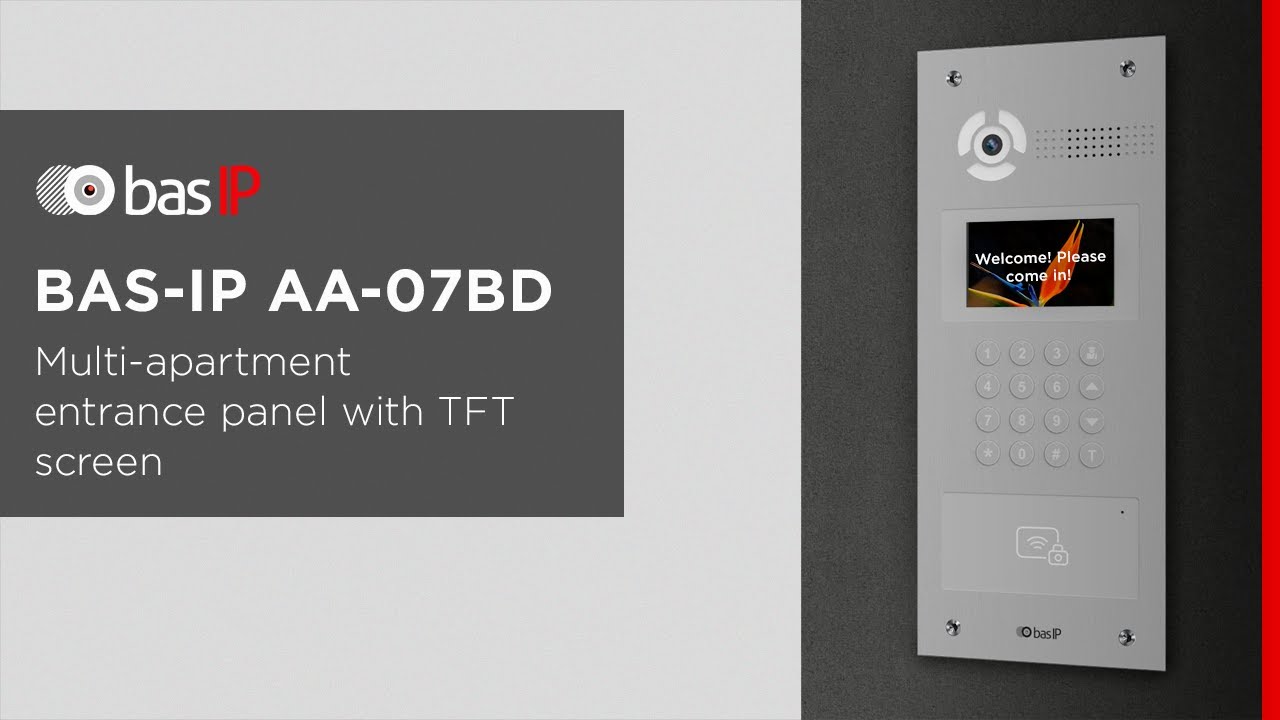BAS-IP AA-07BD – stylish entrance panel for everyday use - YouTube