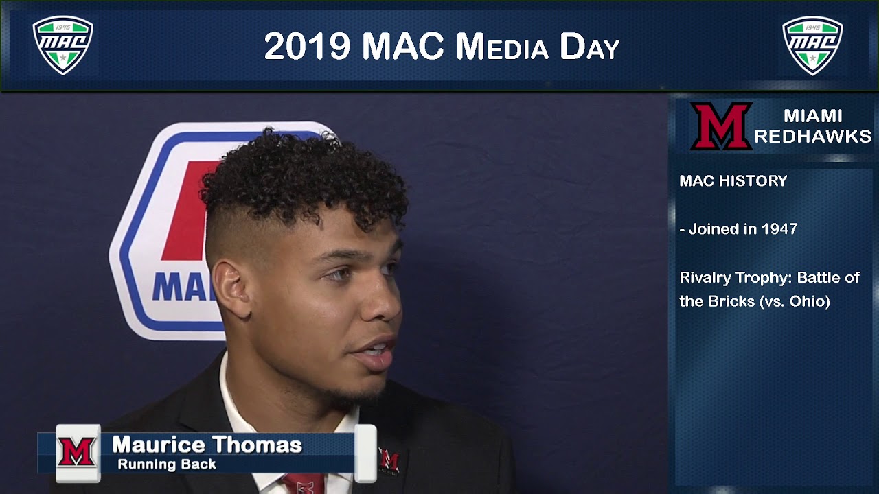Miami DL Doug Costin & RB Maurice Thomas - MAC Football Media Day - YouTube