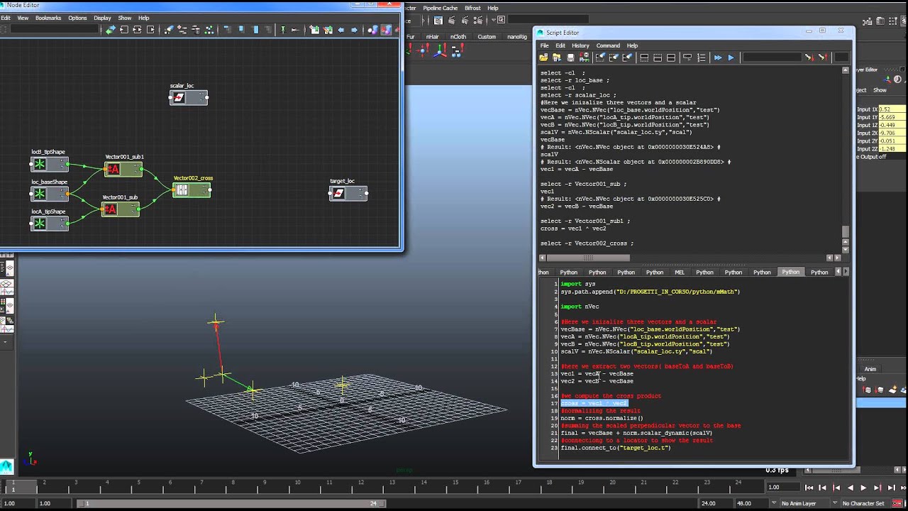 mMath Lib: Demo1 - Perpendicular vector - YouTube