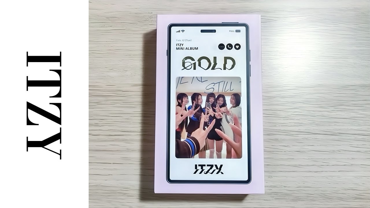 ITZY UNBOXING 💙🐰 GOLD | VERSIÓN PHONE BOX - JYP POB 🐰💙 - YouTube