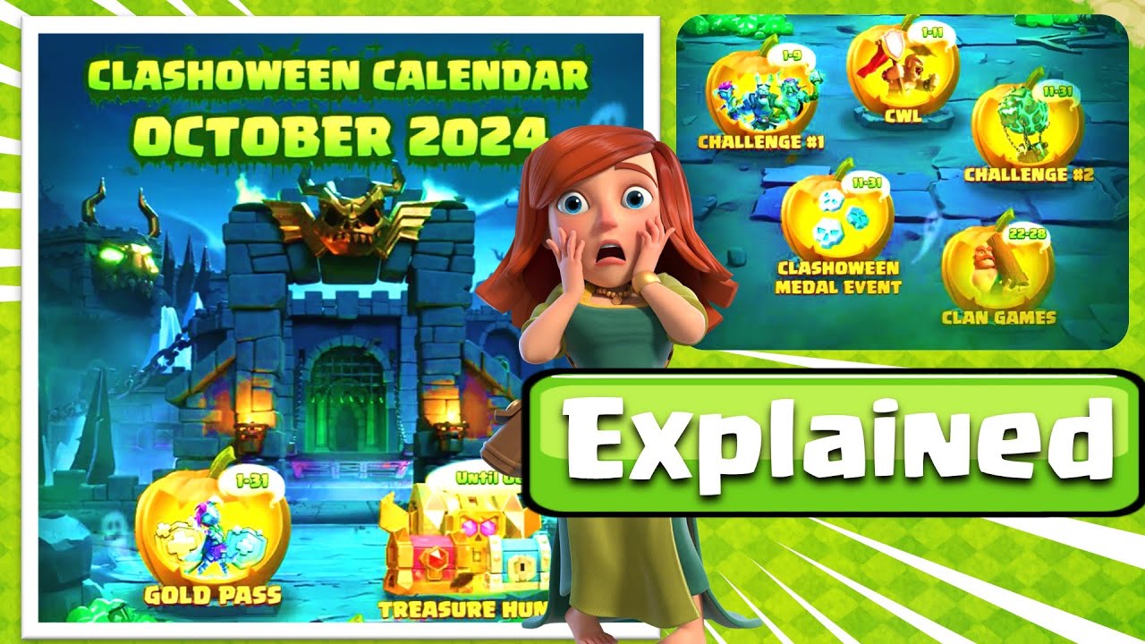 COC October 2024 Update & Clashoween Events Calendar Explained - YouTube