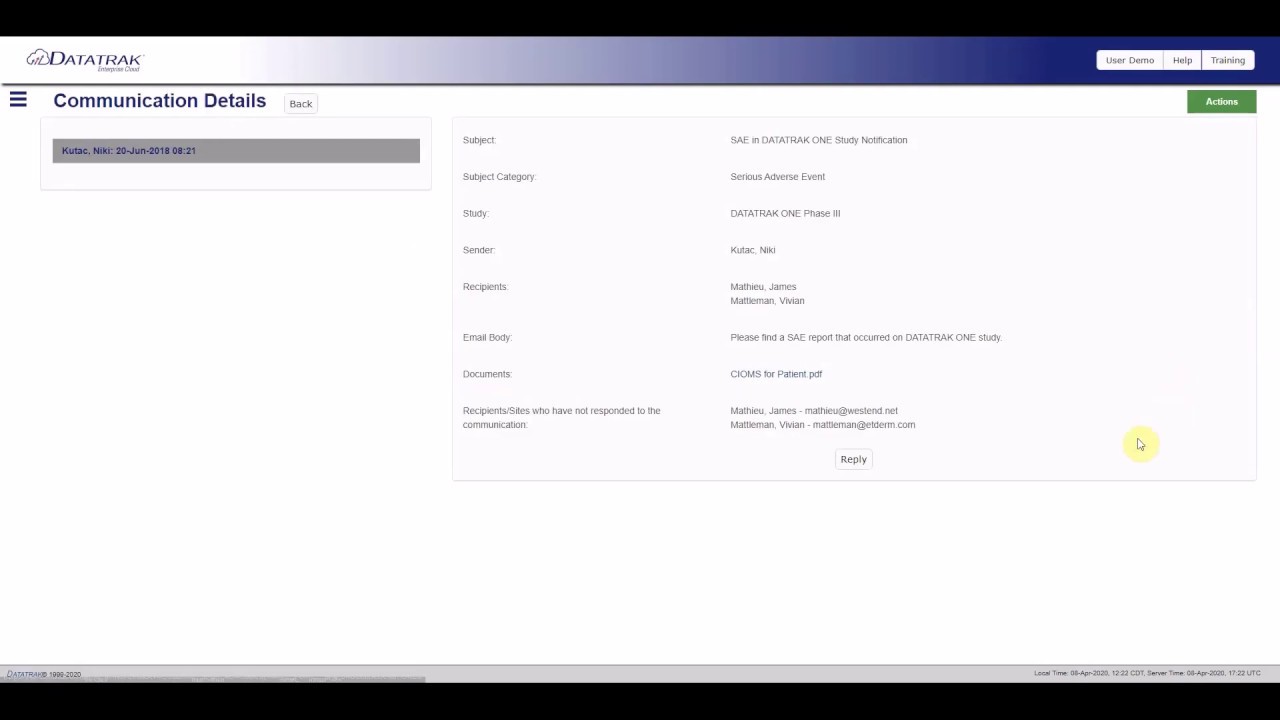 Datatrak CTMS Communications Manager Overview - YouTube