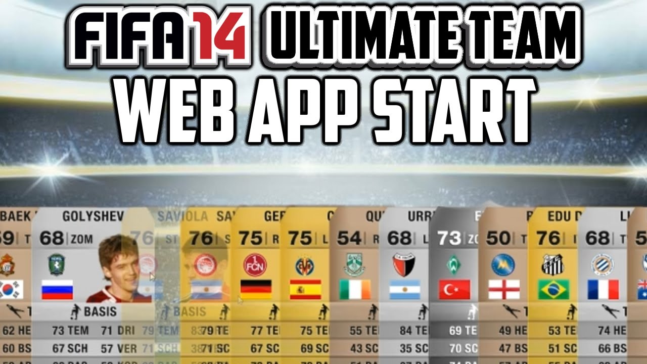 FIFA 14 Ultimate Team ''Web App Start! - Pack Opening'' - YouTube