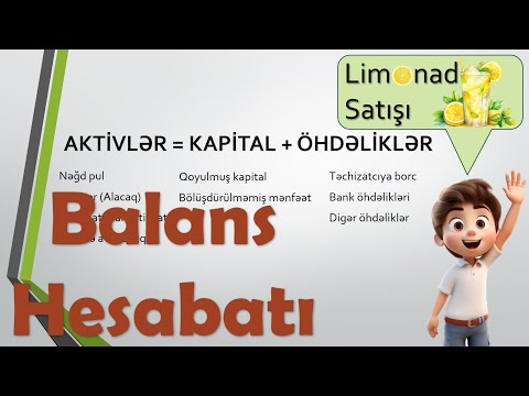 Balans hesabatı / Maliyyə vəziyyəti haqqında hesabat (Limonad satan uşağın balansı) Mühasibat ucot
