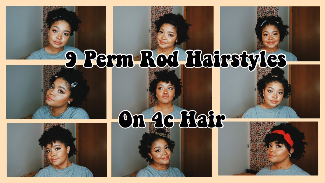 9 Easy Perm Rod Set Hairstyles || Perfect on 4C Hair! - YouTube