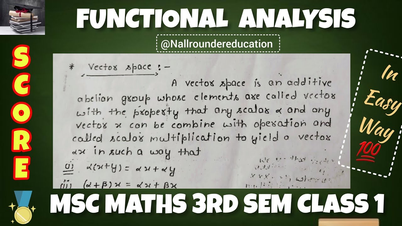 Unit-I Functional Analysis(lect-1) #msc_maths 3rd Sem ...