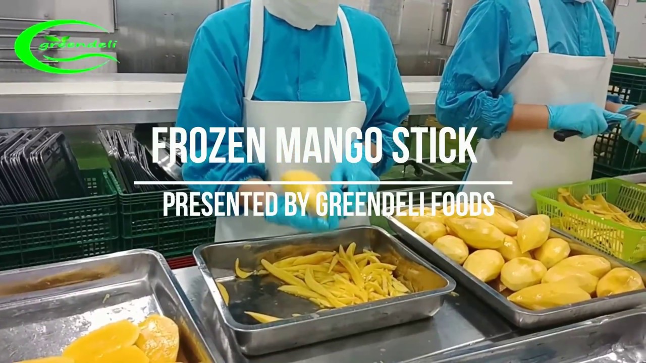 Frozen Mango Stick @Greendeli foods Co.,Ltd. (มะม่วงเสียบไม้แช่แข็ง) - YouTube