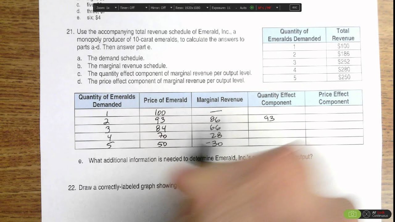 Micro Unit 5 Day 5 Problem #21a-d - YouTube