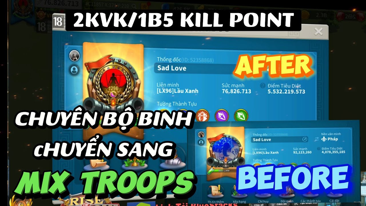 Khó đó nha. Giết 1B5 Kill Point 2 Mùa KvK .Chuyên Bộ Chuyển Sang chơi Meta nó khác ngay . - YouTube