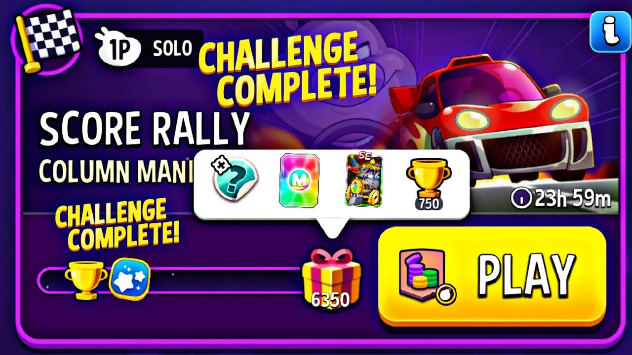 Column Mania Bombs Away Score Rally Solo Challenge | Match Masters Solo ...