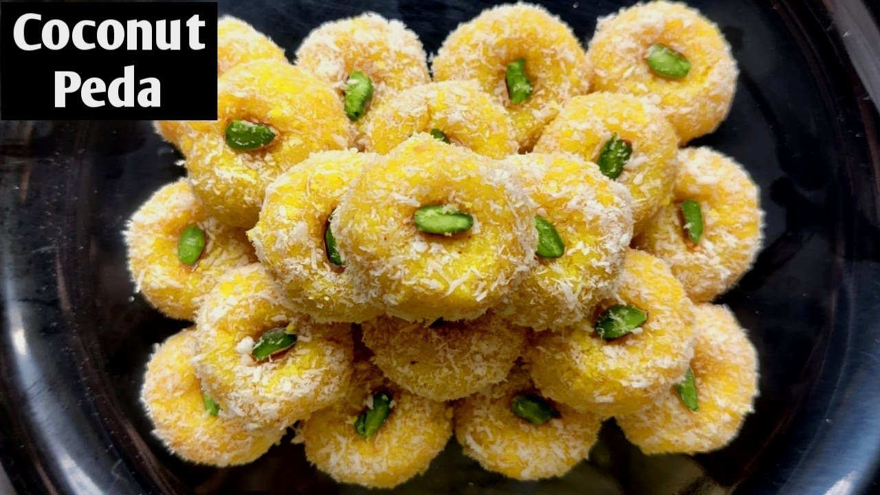 Coconut Peda Recipe||Navratri Sweet Recipes||Peda Recipe||Coconut Peda ...