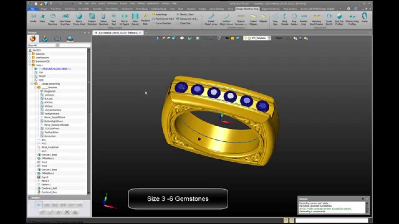 Jewelry CAD Dream: Easy Customization to Square Band - YouTube
