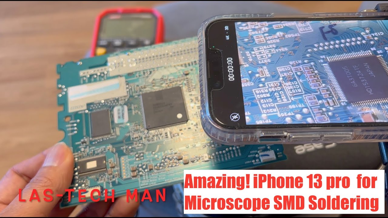 Amazing! iPhone 13 pro video Microscope for SMD Soldering - YouTube
