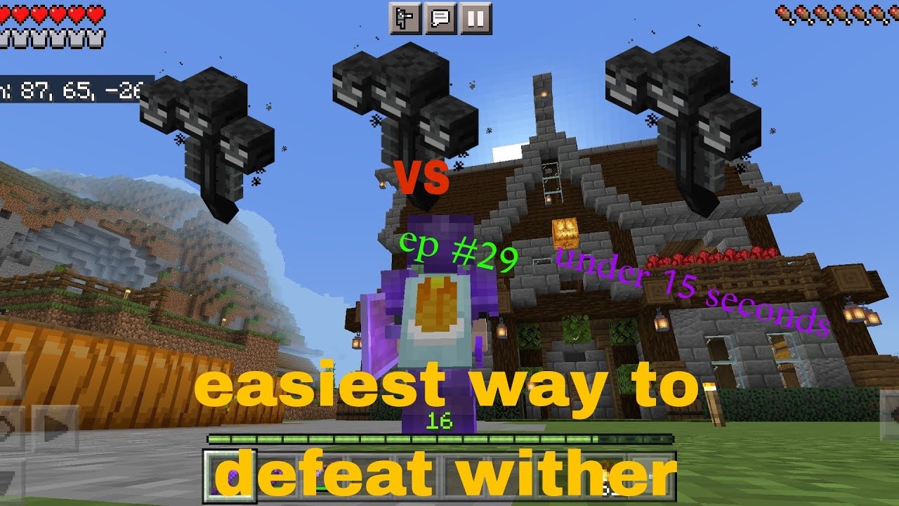 How to defeat wither in 10 sec. in Minecraft #minecraft #beyonder # ...