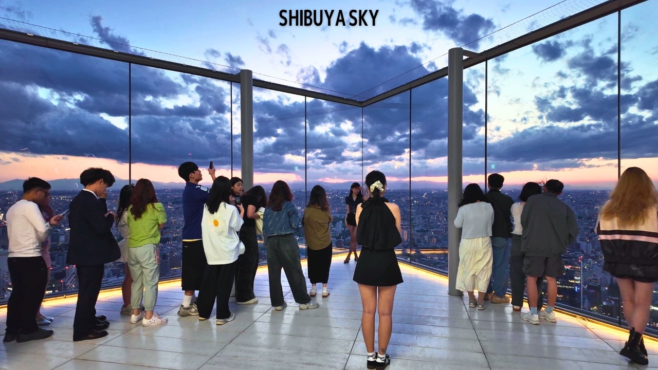 4K😍💯Ultimate View!! Layered Sunset × Mt. Fuji × City Lights at SHIBUYA ...