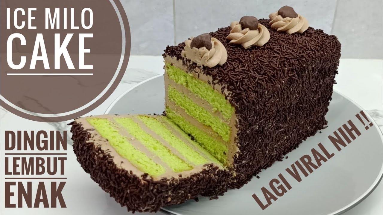 ICE MILO CAKE lagi viral nih !! - YouTube