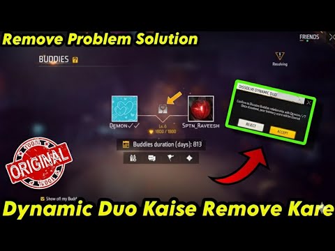 Free Fire Dynamic Duo Kaise Hataye | Dynamic Duo Remove Problem | FF Dynamic Duo Remove Friends