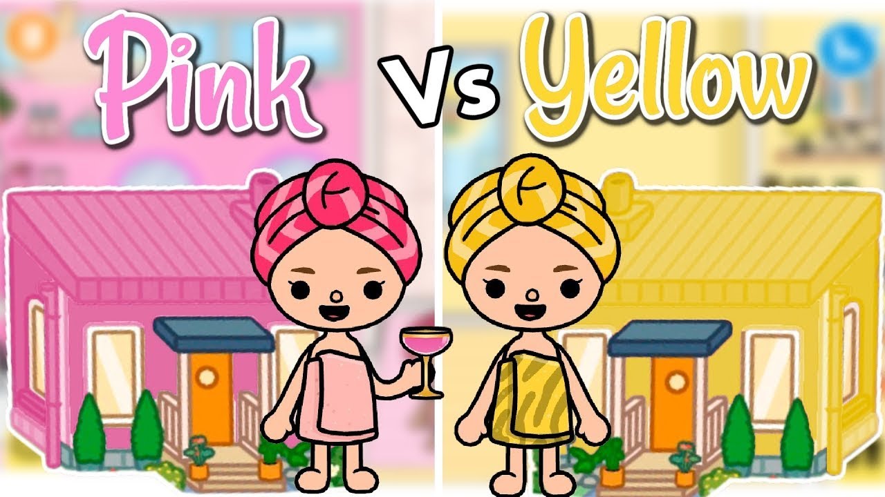Toca Life World Yellow Vs Pink 💝 Toca Boca Toca Shine Gamer - YouTube