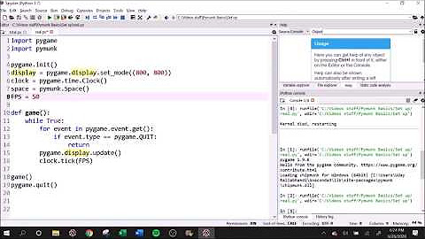 Pymunk Basics - YouTube