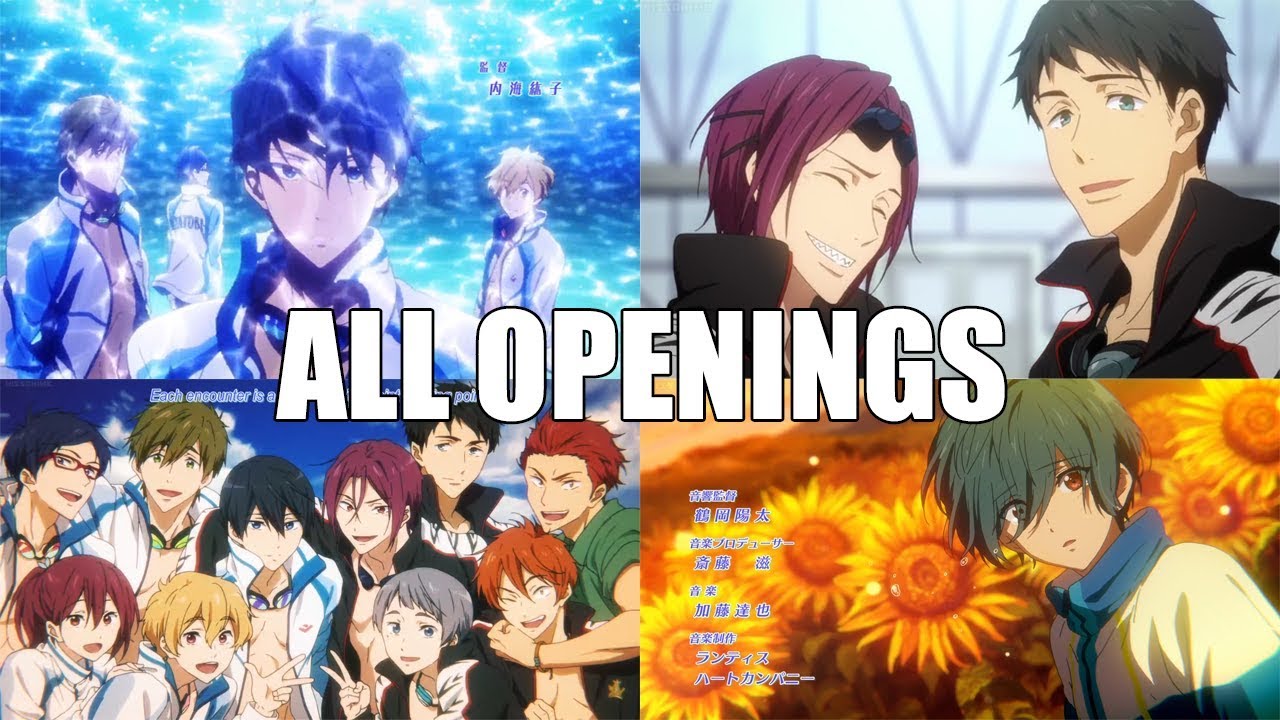 Free! All Openings (1,2,3) + Movie - YouTube