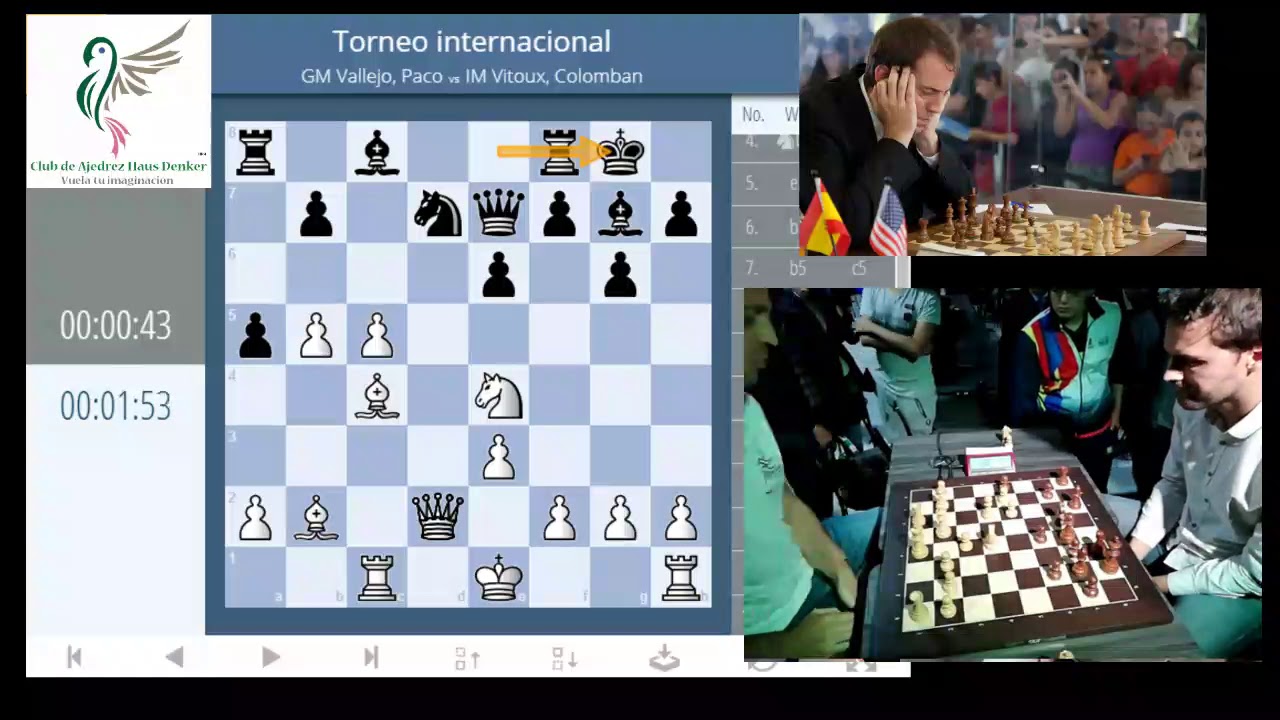 GM Francisco Vallejo 2593 (Esp) vs MI Colomban Vitoux 2390 (Fra) 1-0 ...